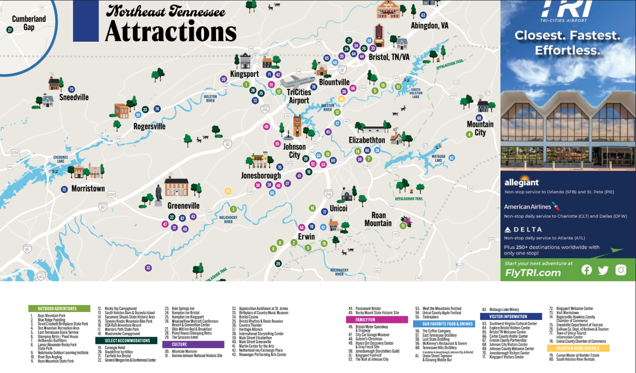 Map - Northeast Tennessee
